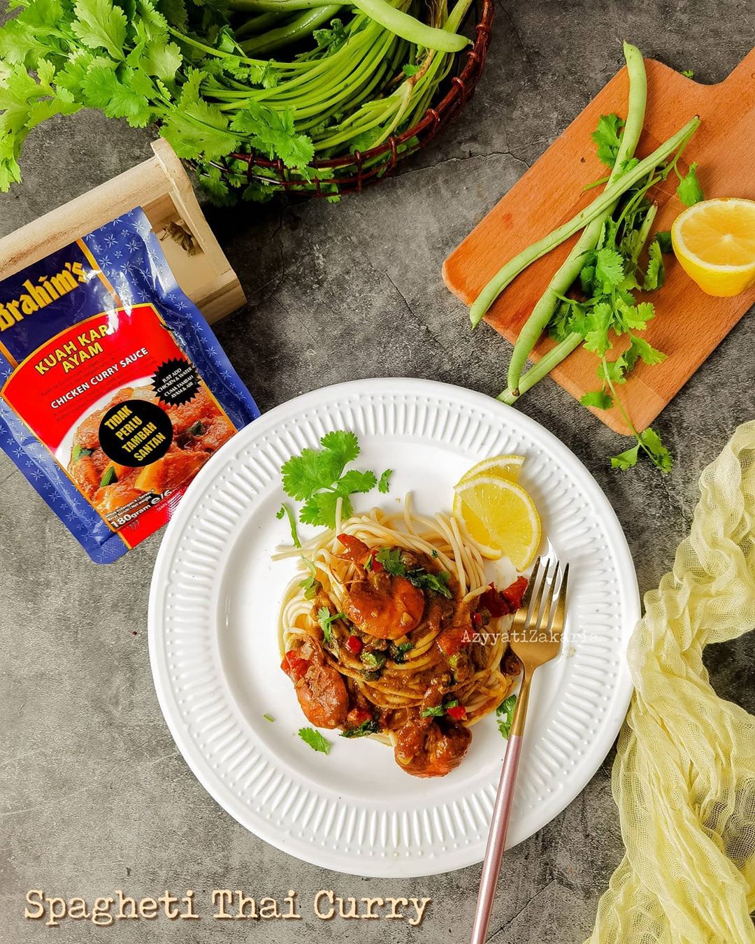 kuah kari ayam_spaghetti thai curry | Brahimsfood