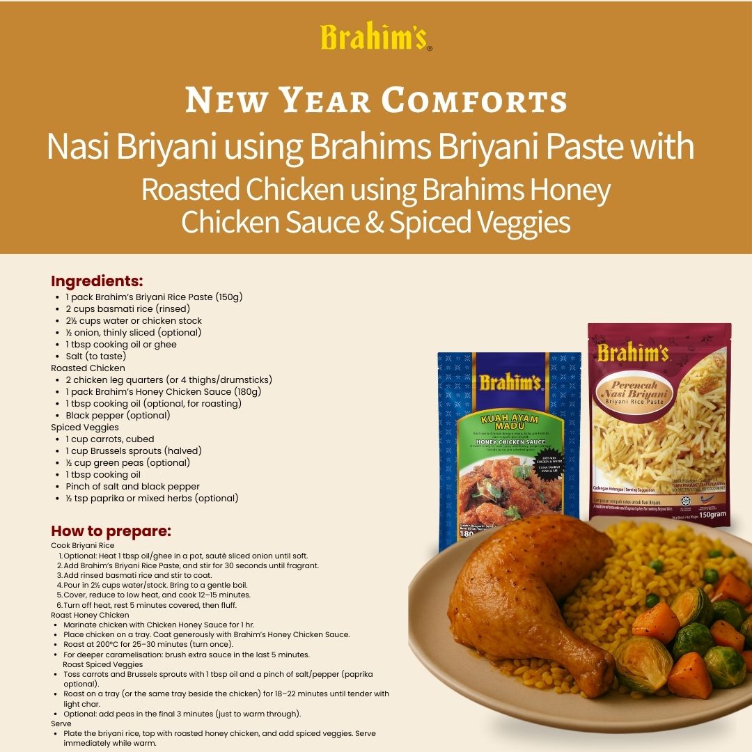8 Nasi Briyani using Brahims Briyani Paste with Roasted Chicken using ...